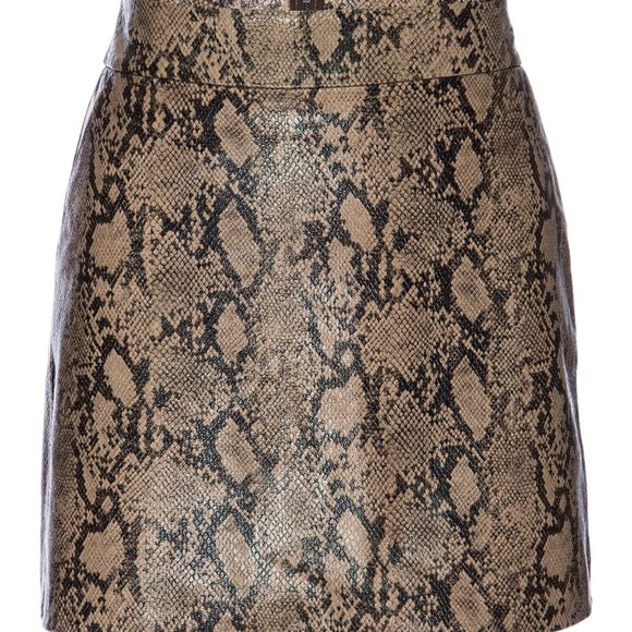 Frame Denim | Skirts | Frame Python Embossed Leather Mini Skirt | Poshmark